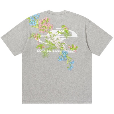 HACR中国风花卉刺绣短袖T恤