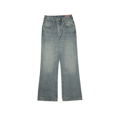 女士春秋长裤纯棉高腰微喇