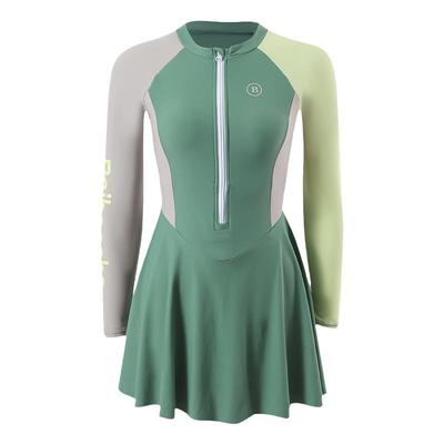 连体泳衣长袖防晒保守泡温泉遮肉