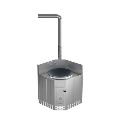 万客丰转角柴火灶柴火炉室内厨房定制灶柴煤两用灶农村不锈钢灶台