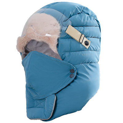 冬季骑车保暖围脖一体女士雷锋帽