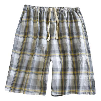 夏季薄款男士纯棉家居裤短裤