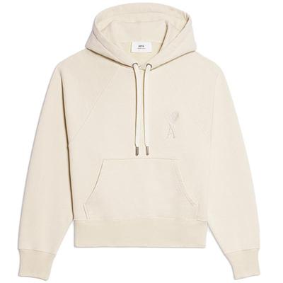 【尊享特惠】Ami Paris 男女同款同色爱心刺绣棉质连帽重磅卫衣