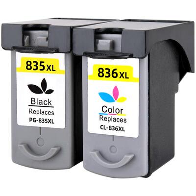 835墨盒适用于佳能canon IP1188打印机 PG-835 CL-836 835XL黑色墨盒彩色 连喷改装 易加墨 连供墨盒