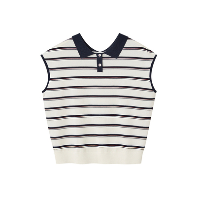 indicia标记商场同款2026夏季新款经典条纹撞色针织衫 F2B6ZZ171N