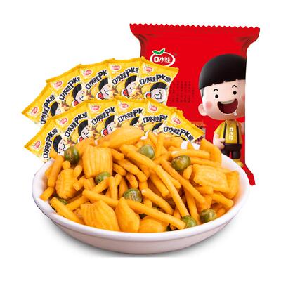 口水娃迷你虾味条零食258g×2袋