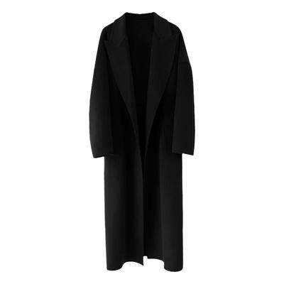 山羊绒长款简约双面呢羊毛大衣女