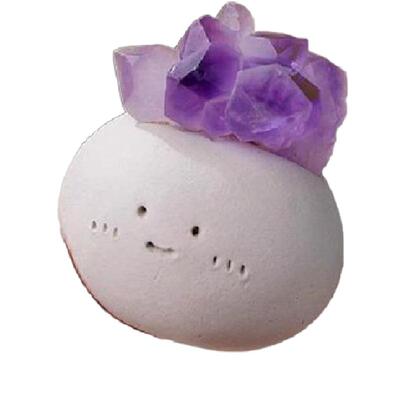 天然水晶原石粉晶黄水晶摆件