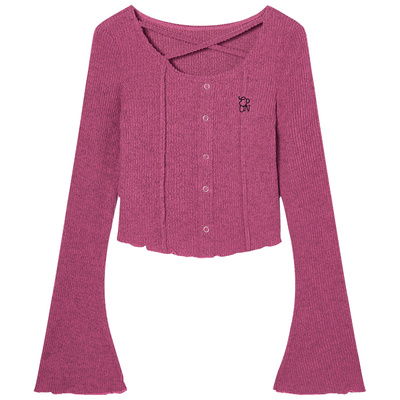 Eptison甜辣风修身绒感针织衫