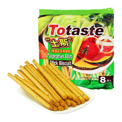 土斯totaste棒形饼干蔬菜味128g