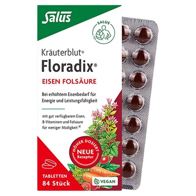 SALUSFLORADIX铁元片补铁片84片