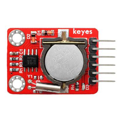 PCF8563日历 实时时钟模块 送CR1220电池掉电走时保护兼容arduino