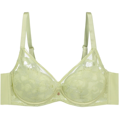 安莉芳专柜新品花卉蕾丝性感内衣女舒适大胸显小薄款文胸EB01053