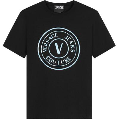 【季末优惠】VERSACE JEANS COUTURE 男士印花棉质平纹针织T恤