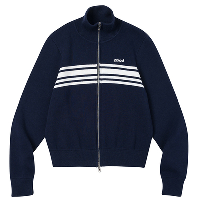 美好商店短款开衫高领毛衣