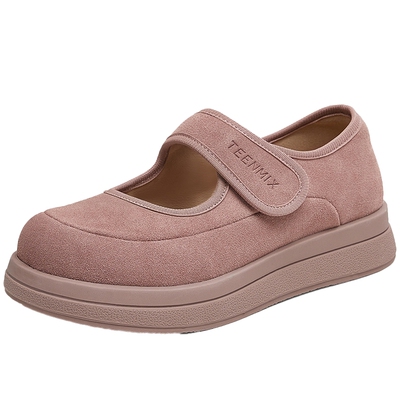 天美意复古厚底玛丽珍全包勃肯鞋女浅口单鞋秋季新款KQ030CM5