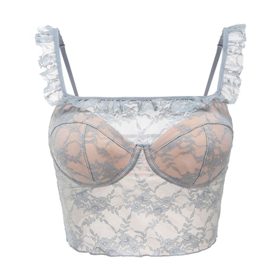 法式汉束露肩复古一字肩打底抹胸