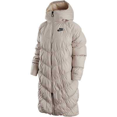耐克女子中长款休闲连帽羽绒服