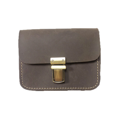 韩版休闲风牛皮手机包