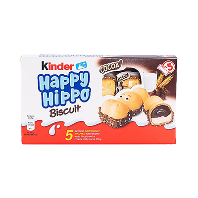 费列罗Kinder健达快乐河马牛奶可可酱威化夹心饼干进口儿童零食