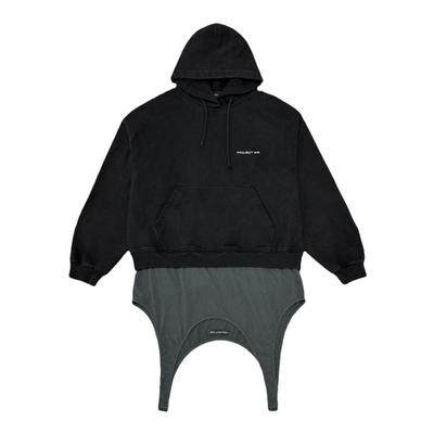 Grailz假两件叠穿下摆连帽卫衣