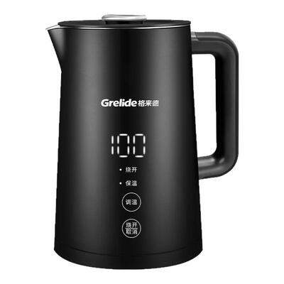 Grelide/格来德 D2217E家用电热水壶1.7L恒温数控多段保温开水壶