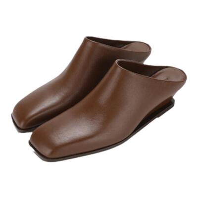 OUDE WAAG  高级质感羊皮刀锋女士穆勒鞋