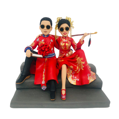 结婚礼物软陶人偶定制求婚礼物