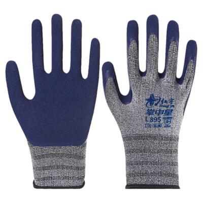 透气工地干活劳保手套橡胶耐磨