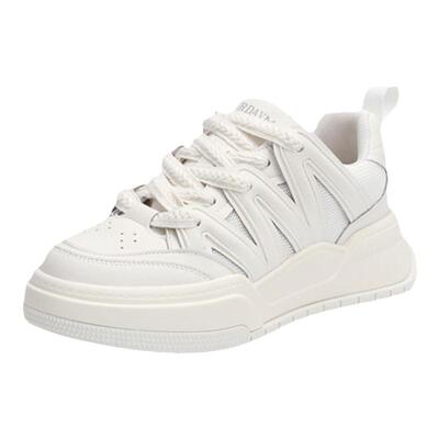 MD女鞋小白鞋春秋新款简约厚底增高通勤户外休闲运动熊猫鞋板鞋女