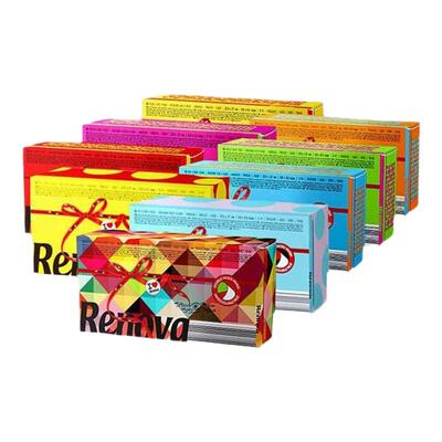 Renova彩色盒装抽纸4盒装