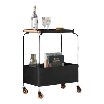小推车置物架客厅卧室沙发铁艺移动带轮茶水零食边几收纳储物架子