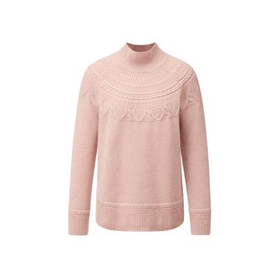 VGRASS阿拉善羊绒绞花云肩针织衫