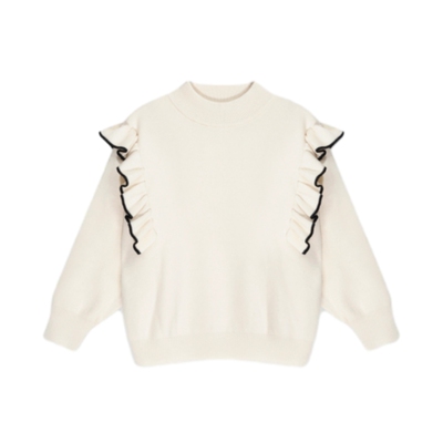 GLOBAL WORK 针织衫儿童2026春季时尚荷叶边设计感毛衣115820