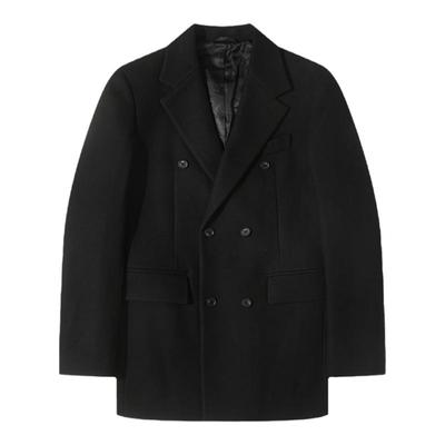 CNC男装奥莱时尚潮流百搭长款翻领大衣男新款秋冬装