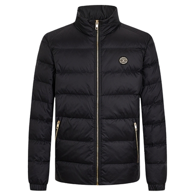 Cavalli Class卡沃利男装冬季新款徽章刺绣简约立领羽绒服外套