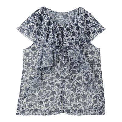 LILYBROWN小飞袖衬衫荷叶边