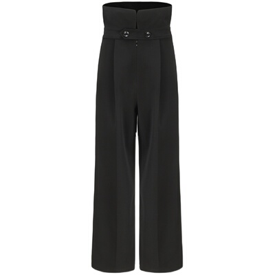 超高腰设计挺括阔腿长裤