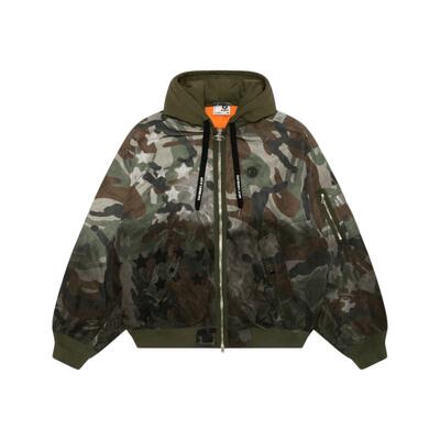 Aape五角星水洗渐变做旧飞行夹克