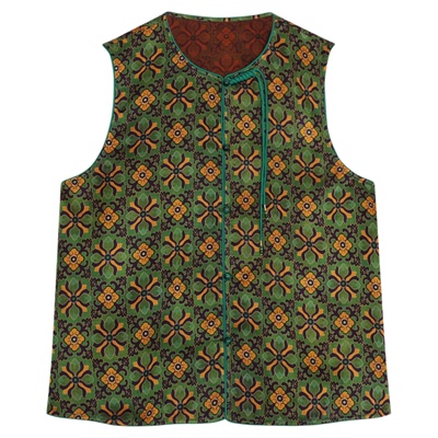 萧娘桑蚕丝马夹夏季新中式