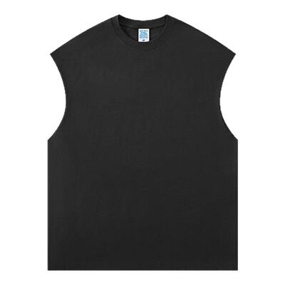 Light Weight美式重磅纯棉宽肩背心无袖T恤坎肩男跑步健身运动