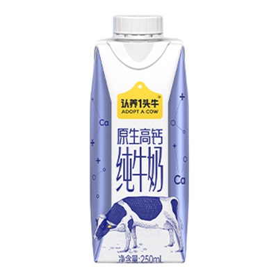 认养一头牛原生高钙纯牛奶