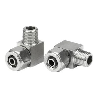 304不锈钢快拧弯头终端直角锁母