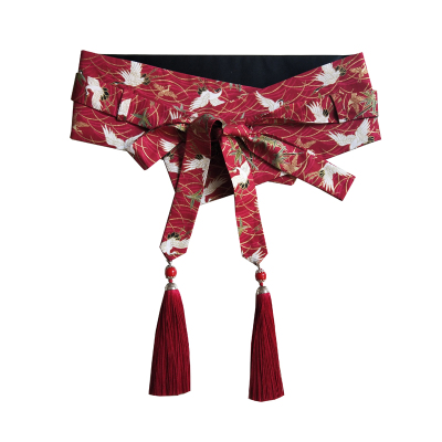 腰带棉麻女宽腰封流苏文艺