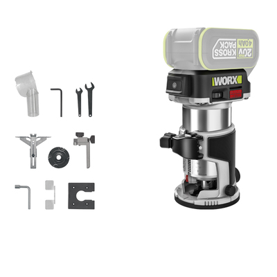 威克士锂电无刷修边机WU560小锣机电木铣木板铝塑板木工开槽工具