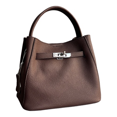 真皮小众韩版复古时尚简约水桶包