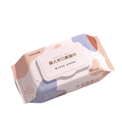 带盖婴儿手口湿巾家用宝宝新生儿湿纸巾柔软亲肤一次性湿巾