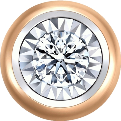 周生生18K金钻石单边耳钉