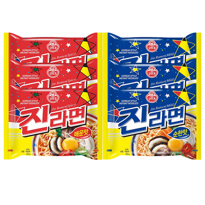 韩国进口不倒翁金拉面原味辣味