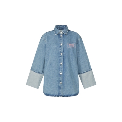 【礼物低至5折】M05CH1N0 JEANS 25早春 女士大号版型牛仔衬衫